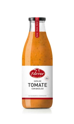 Sopa de tomate con basílico Ferrer - Distribución Hortofrutícola - Sopa ...